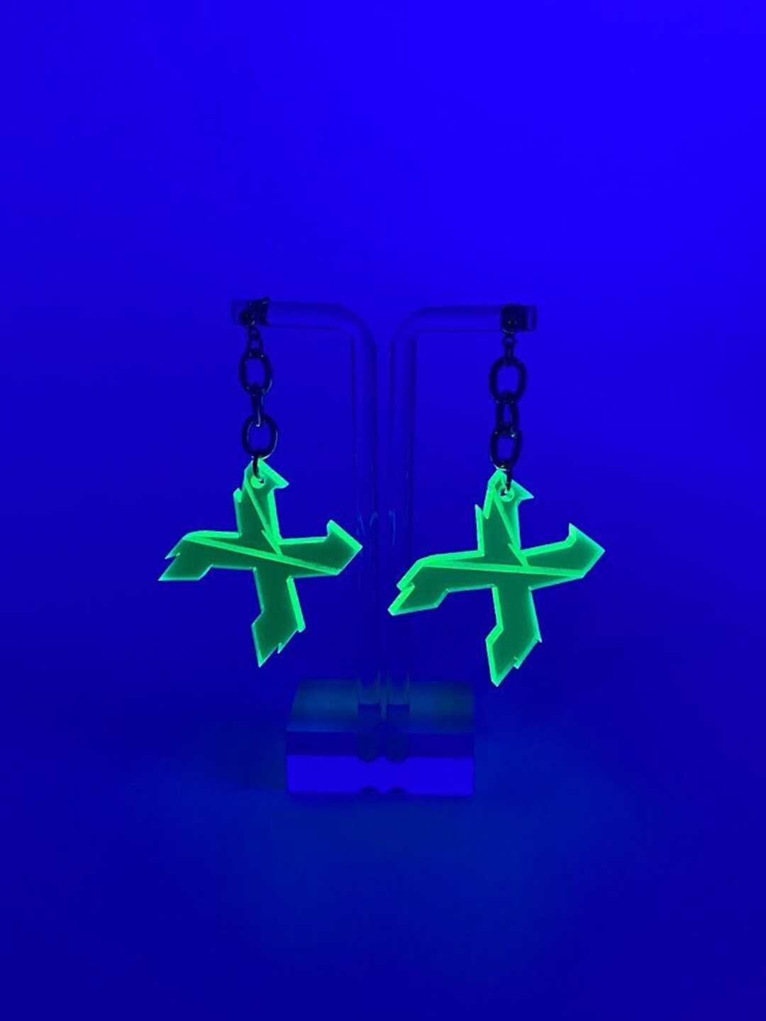 Excision Chain Earrings (excision Jewelry, Rave Jewelry, Festival Wear ...