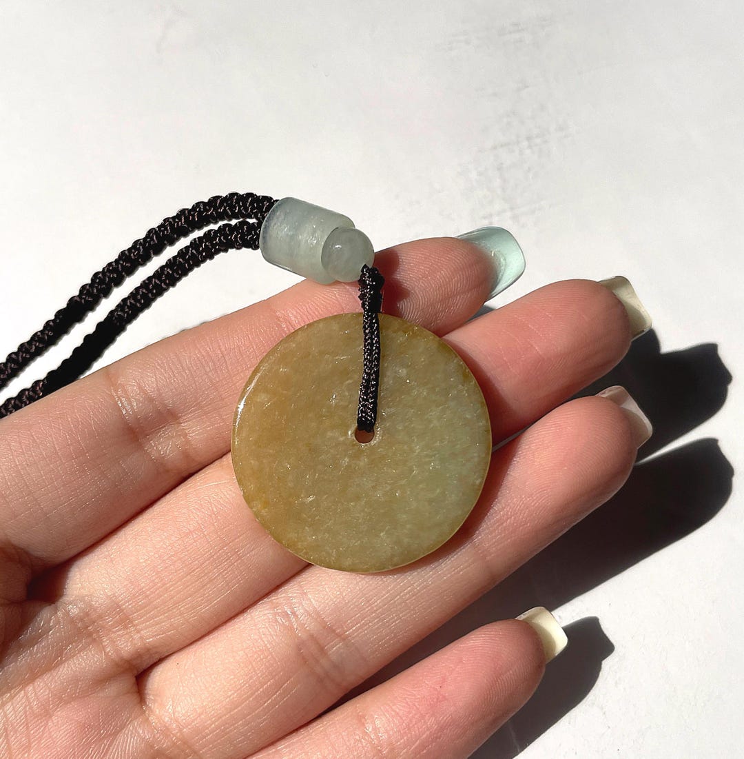 Authentic Jadeite Donut Pendant Necklace: Authentic Grade A Jade - Etsy