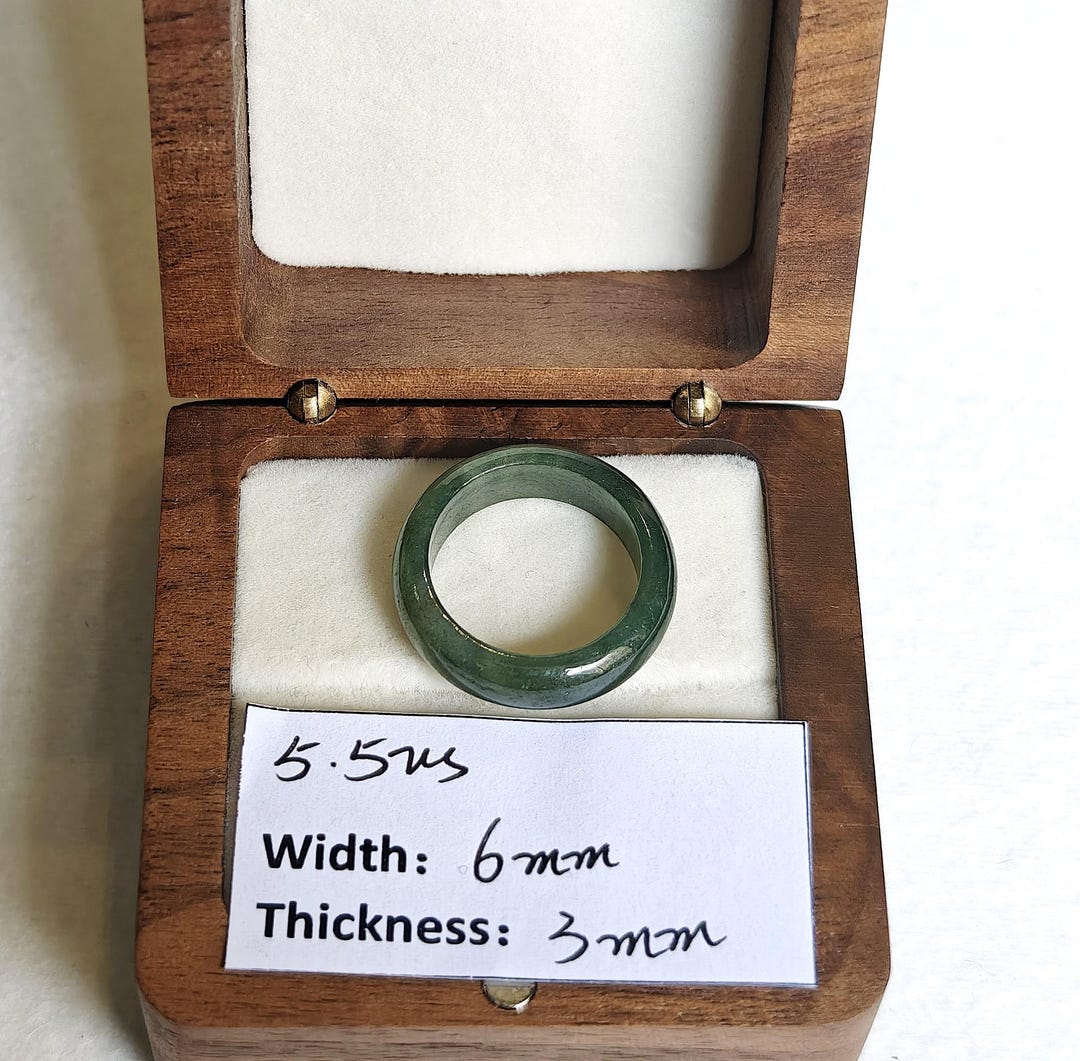 5.5US Real Jade Ring Natural Jadeite Grade A - Etsy