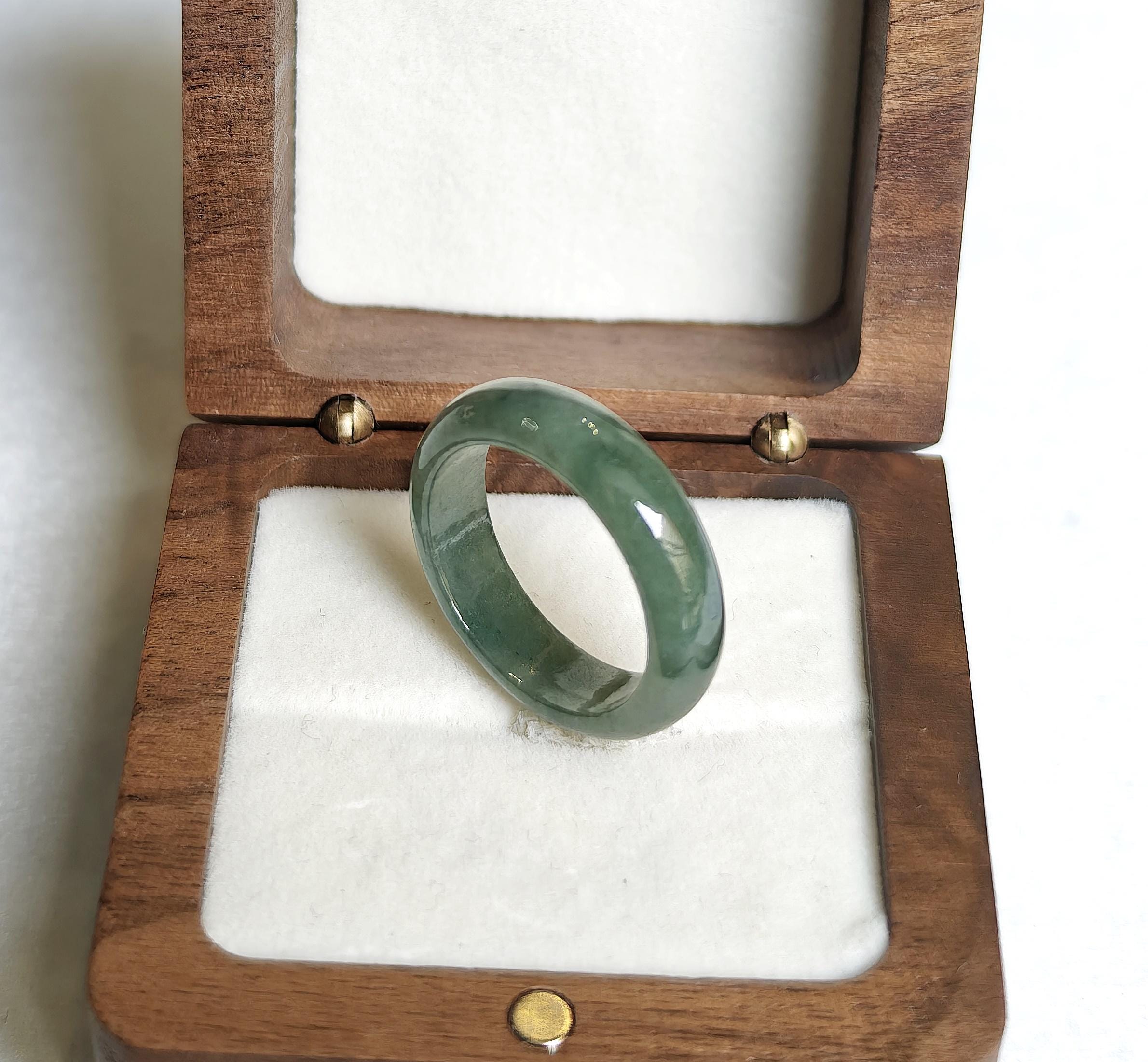 8.5US Real Jade Ring Natural Jadeite Grade A - Etsy