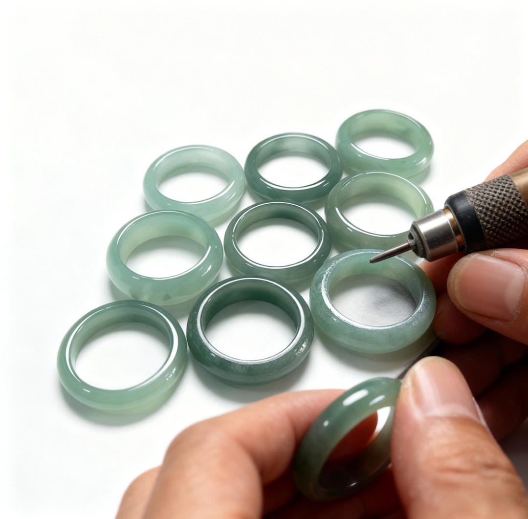 Real Jade Ring Burmese Jade Ring Women Genuine Jade Ring Natural Green ...