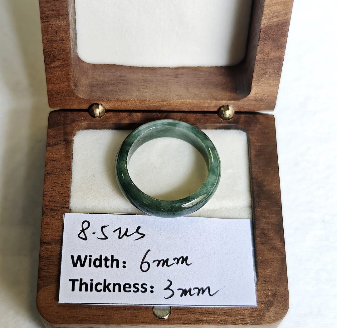 8.5US Real Jade Ring Natural Jadeite Grade A - Etsy