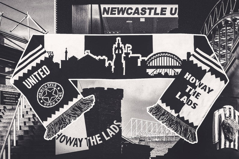 Newcastle Skyline Football Scarf - Etsy UK