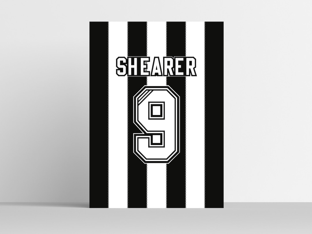 Alan Shearer 9 Illustration Print - Etsy UK