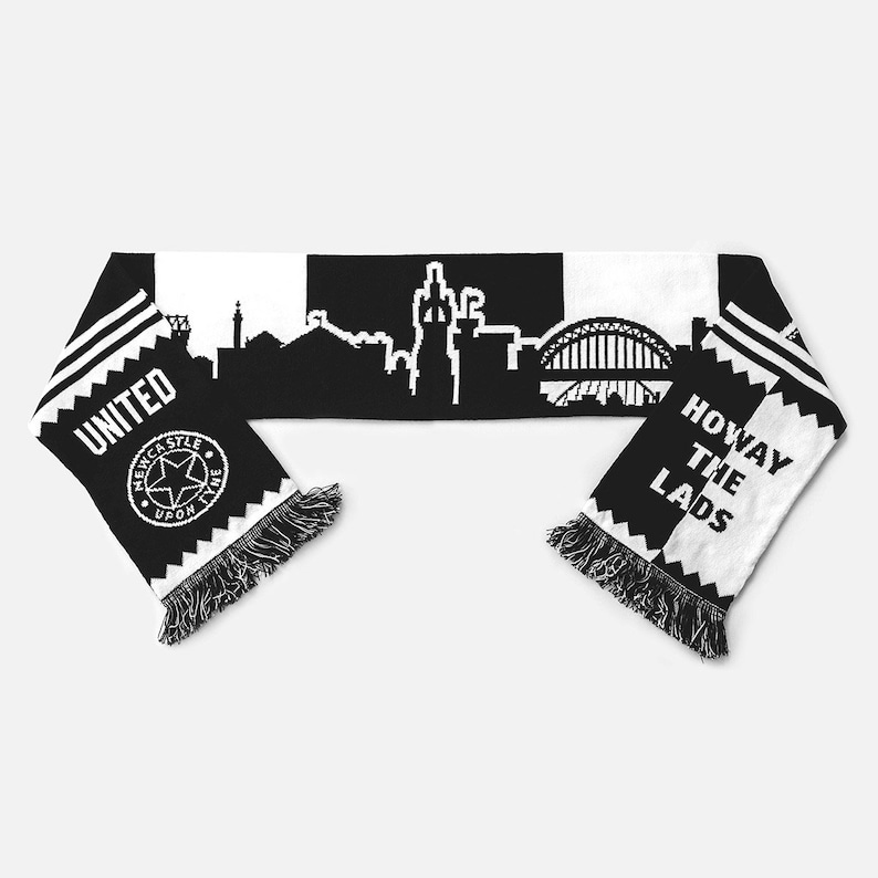 Newcastle Skyline Football Scarf - Etsy UK