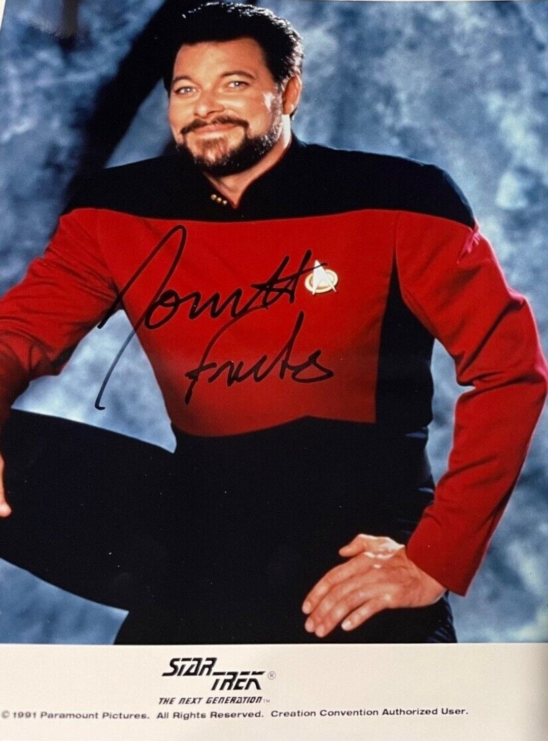 El actor de Star Trek Jonathan Frakes Will Riker de The Next - Etsy México