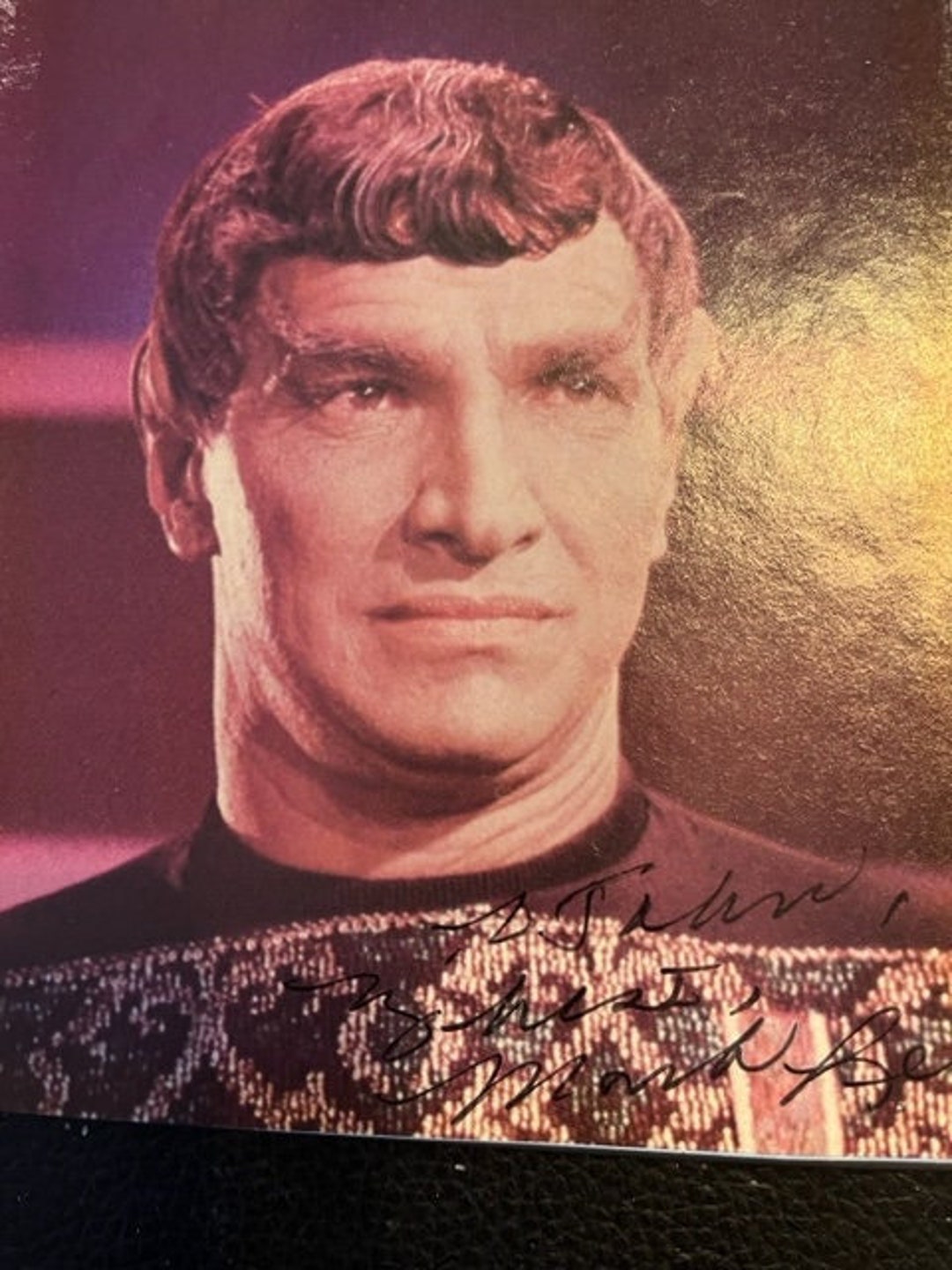 Star Trek Actor Mark Lenard Autographed Photo From Star Trek Etsy