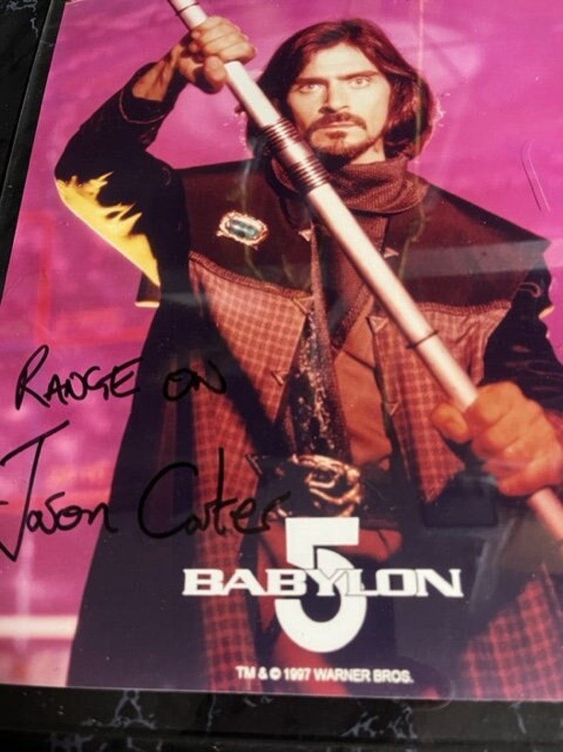 Babylon 5 Jason Carter Ranger One Marcus Cole Autographed Photo With ...