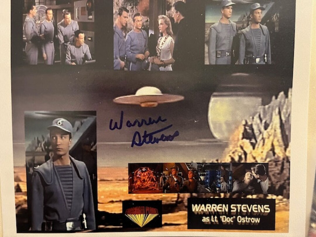 Forbidden Planet Actor Warren Stevens as Doc Autographed Photo With COA ...