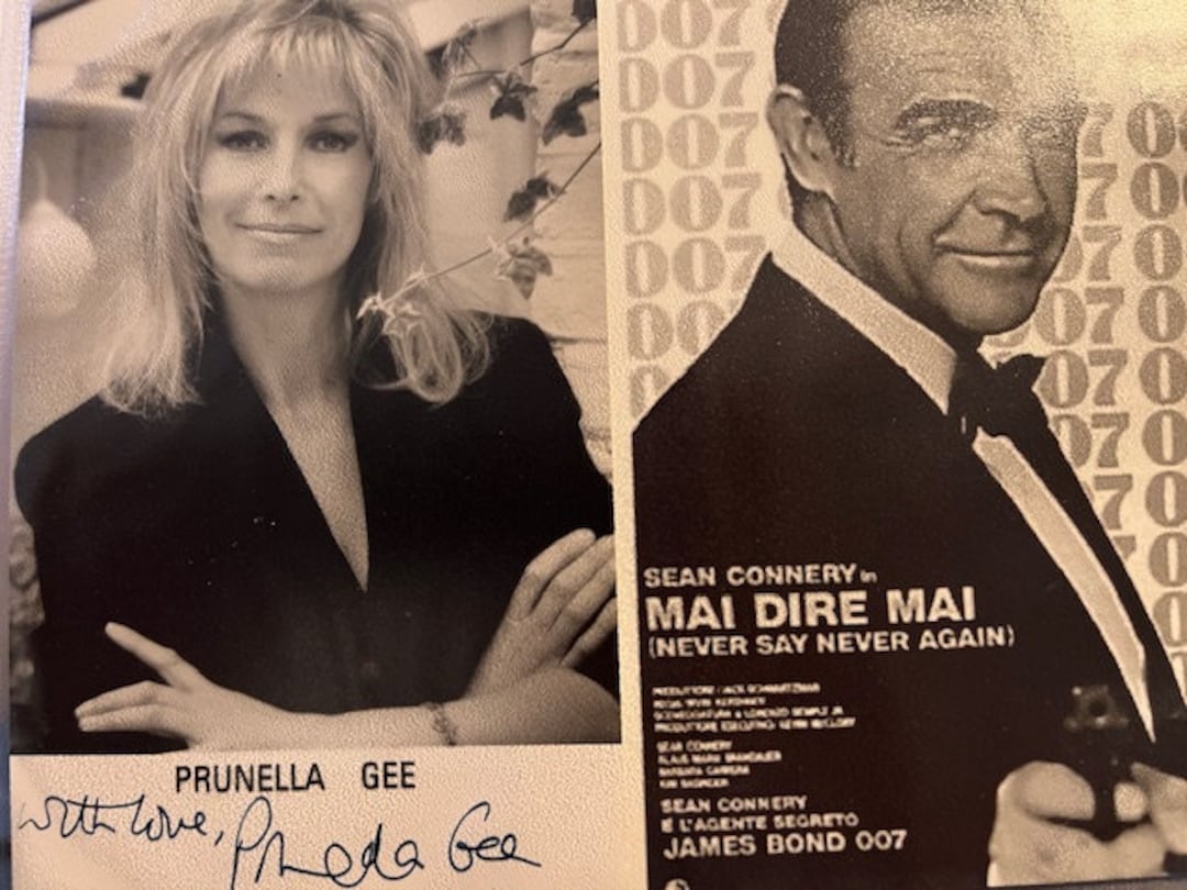 JB36 - James Bond Girl Prunella Gee as Miss Moneypenny Autographed ...