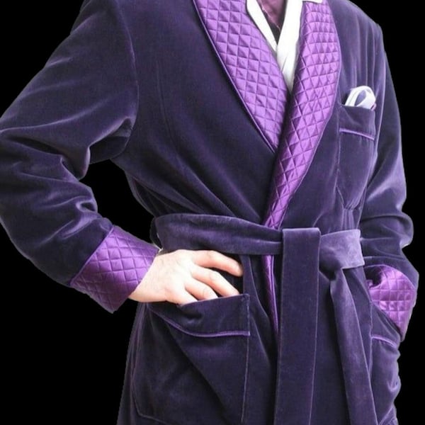 Velvet Smoking Robe - Etsy