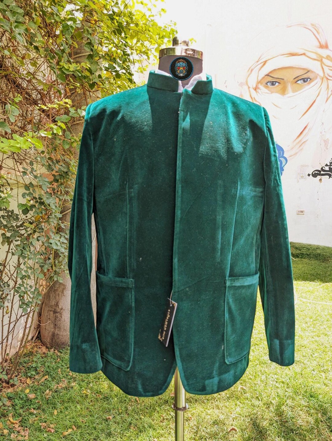 Men's Green Velvet Formal Jacket: Five Button Groom's Coat - Etsy