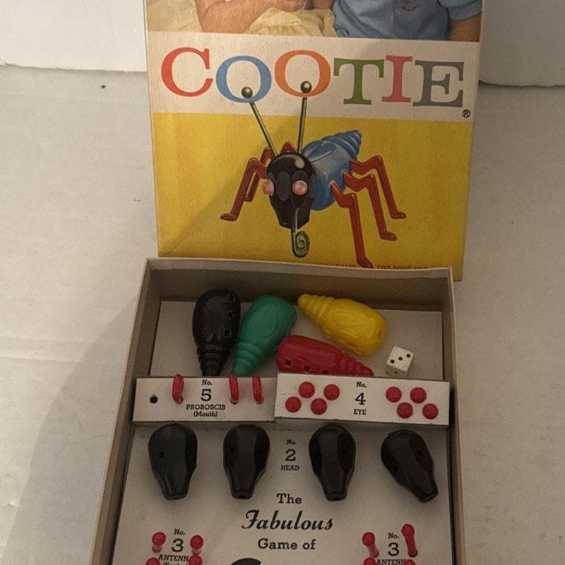 Vintage Cootie Game - Etsy