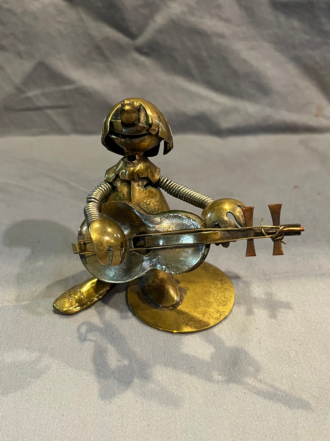 Rare Multi-metal 3 Guitar Sculpture Polish Artist Magda I Andrzej ...