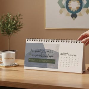 2026 Islamic Minimalist Desk Calendar | Personalised Muslim Gift ...