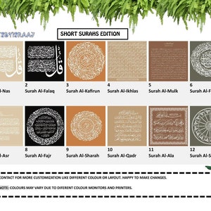 Short Surah Rock Slate,islamic Calligraphy,muslim Home Decor,perfect ...