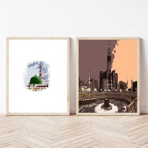 Kaaba Pink Artistic Modern Arabic Islamic Poster,printable Wall Art ...