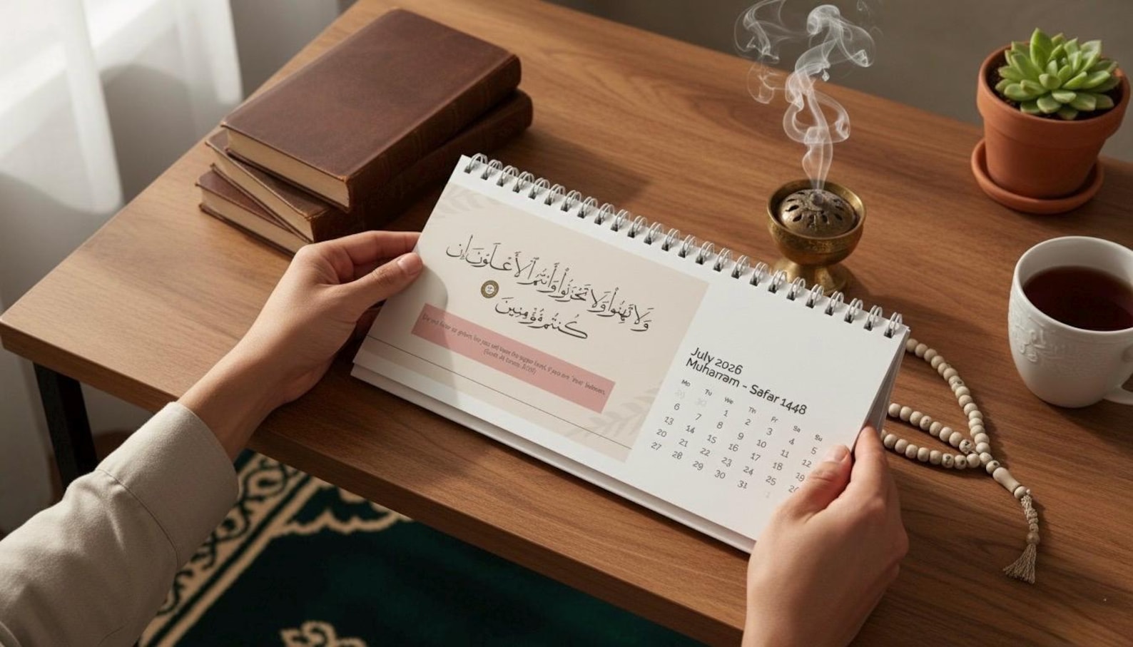2026 Islamic Minimalist Desk Calendar | Personalised Muslim Gift ...