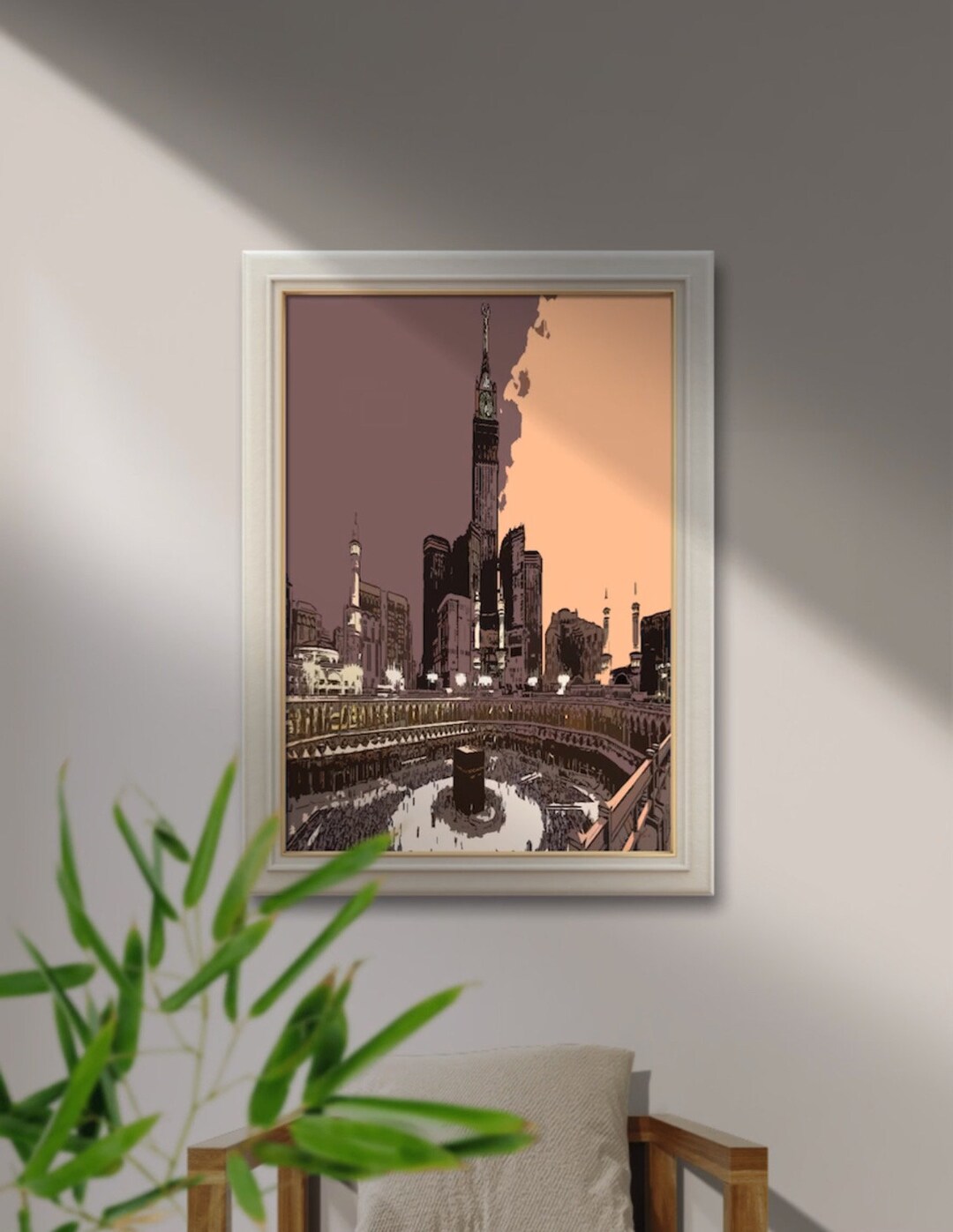 Kaaba Pink Artistic Modern Arabic Islamic Poster,printable Wall Art ...