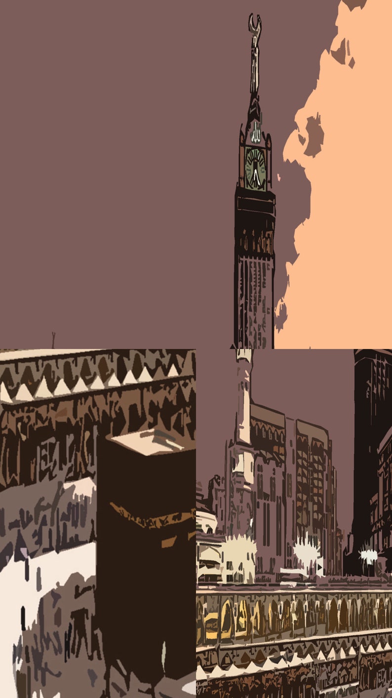 Kaaba Pink Artistic Modern Arabic Islamic Poster,printable Wall Art ...