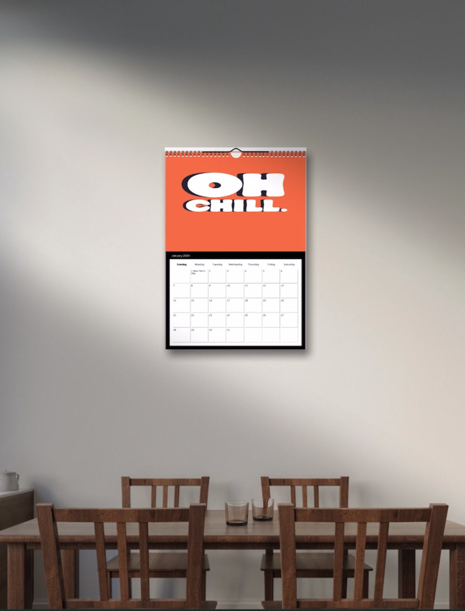 2025 A4-A3 Wall Calendar-slogan Motivational Quotes Wall Calendar-12 ...