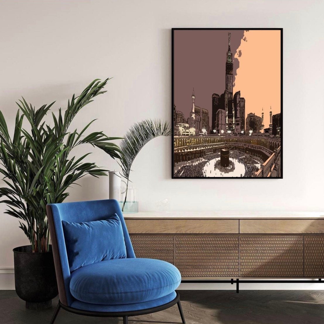 Kaaba Pink Artistic Modern Arabic Islamic Posterprintable - Etsy Australia