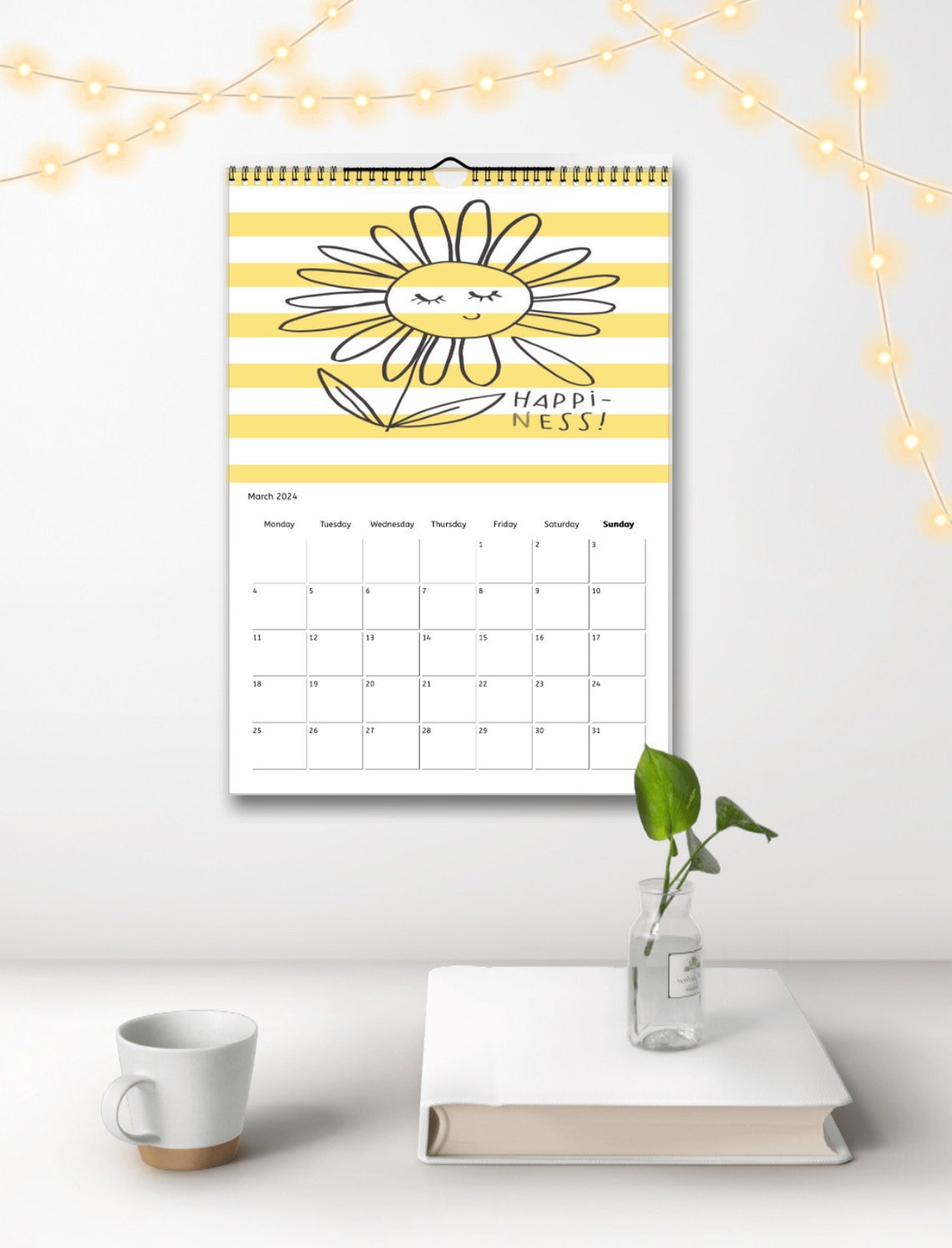 2025 A4-A3 Wall Calendar-slogan Motivational Quotes Wall Calendar-12 ...