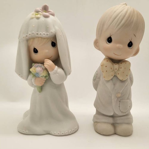 Vintage Precious Moments Wedding Bell With Bride and Groom - Etsy