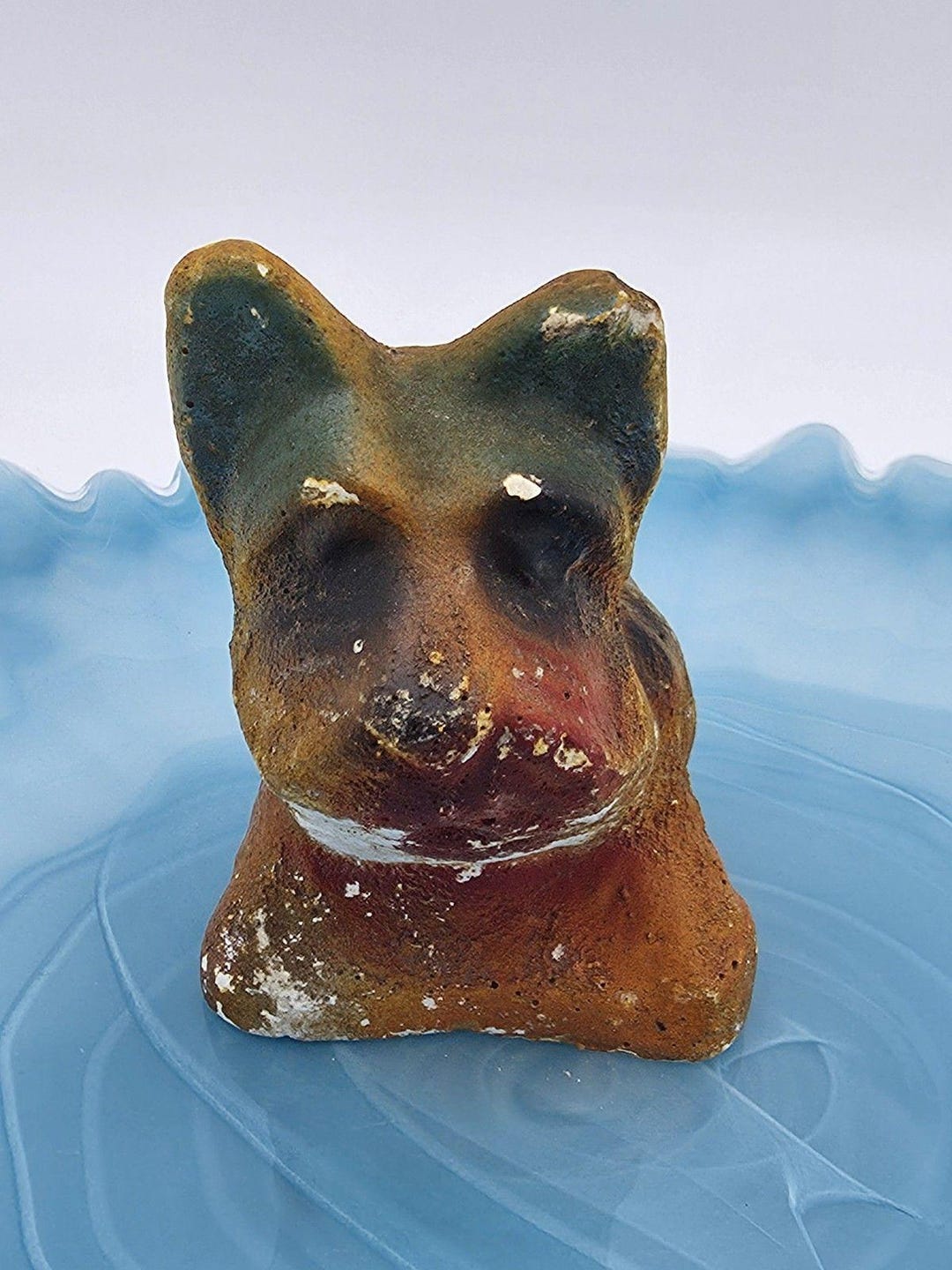 Vintage Chalkware Terrier Figurine - Etsy