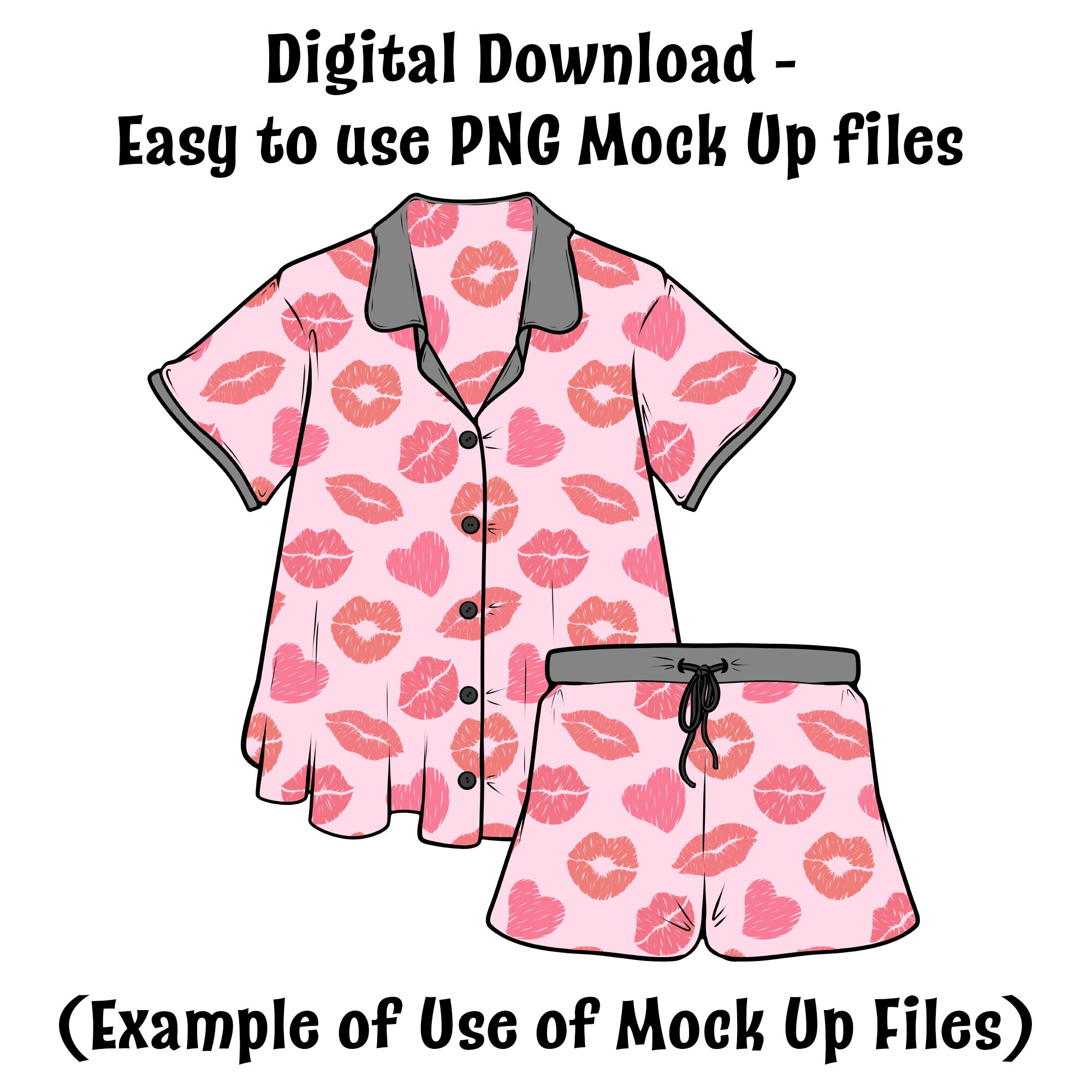 Summer Pajama Set Mock Up, Digital Mockup Overlay PNG File Digital - Etsy