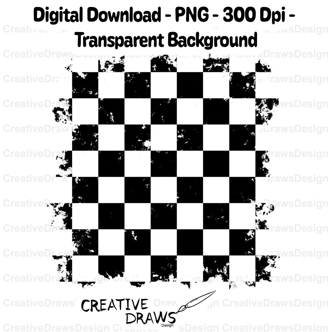 Distressed Checker Patch PNG, Background Patch Digital File for ...