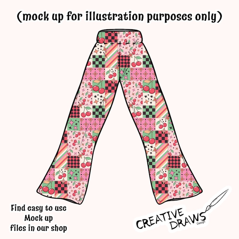 Retro Cherry Patchwork Seamless Pattern for Personal and Commercial Use ...