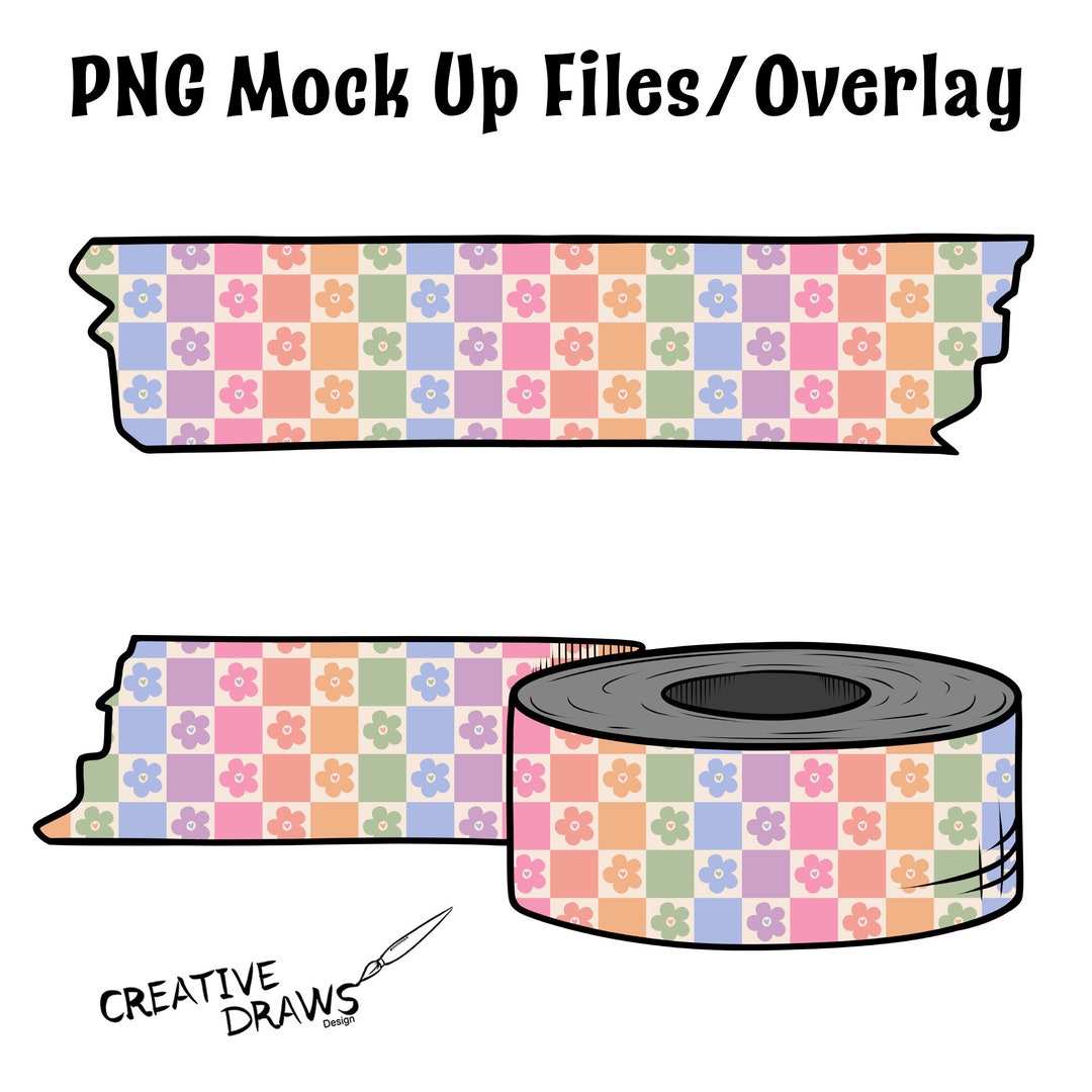 Tape Mock Up, Digital Mockup Overlay PNG File Digital - Etsy