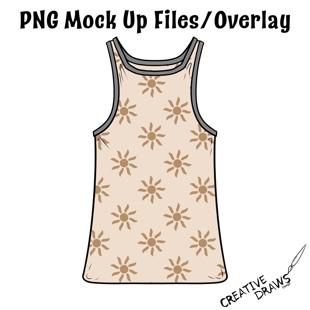 Tank Top Mock Up, Digital Mockup Overlay PNG Files for Personal and ...