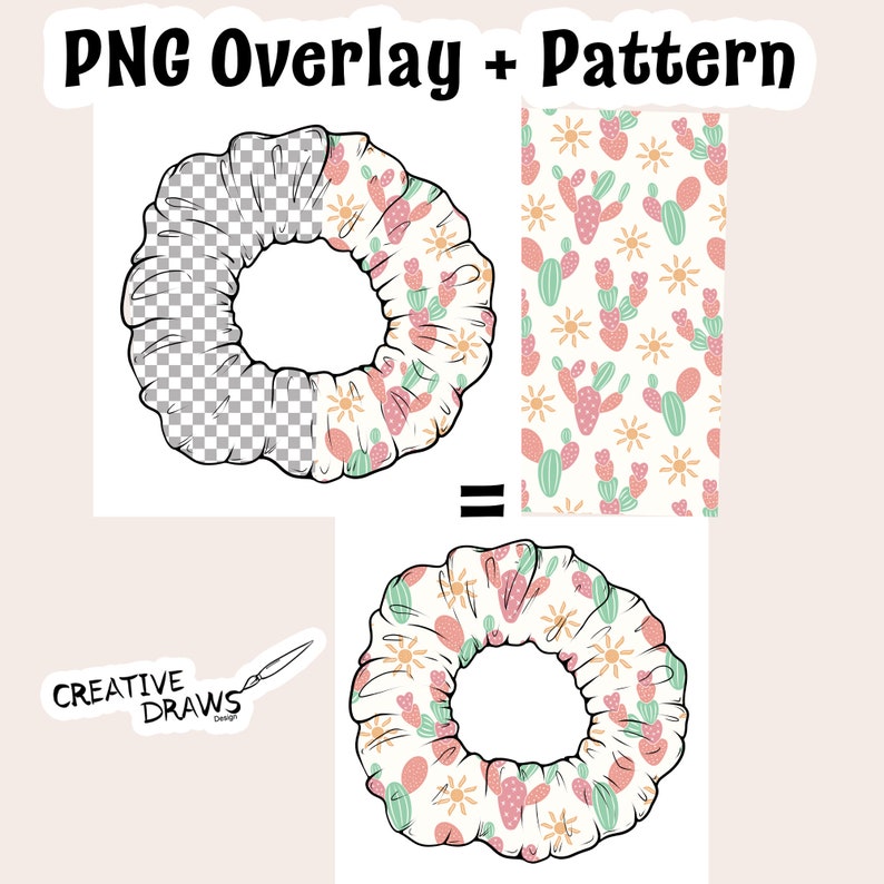Scrunchie Mock Up, Digital Mockup Overlay PNG Files for Personal and ...