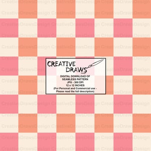 Retro Checker Seamless Pattern Set, Digital Download - Etsy