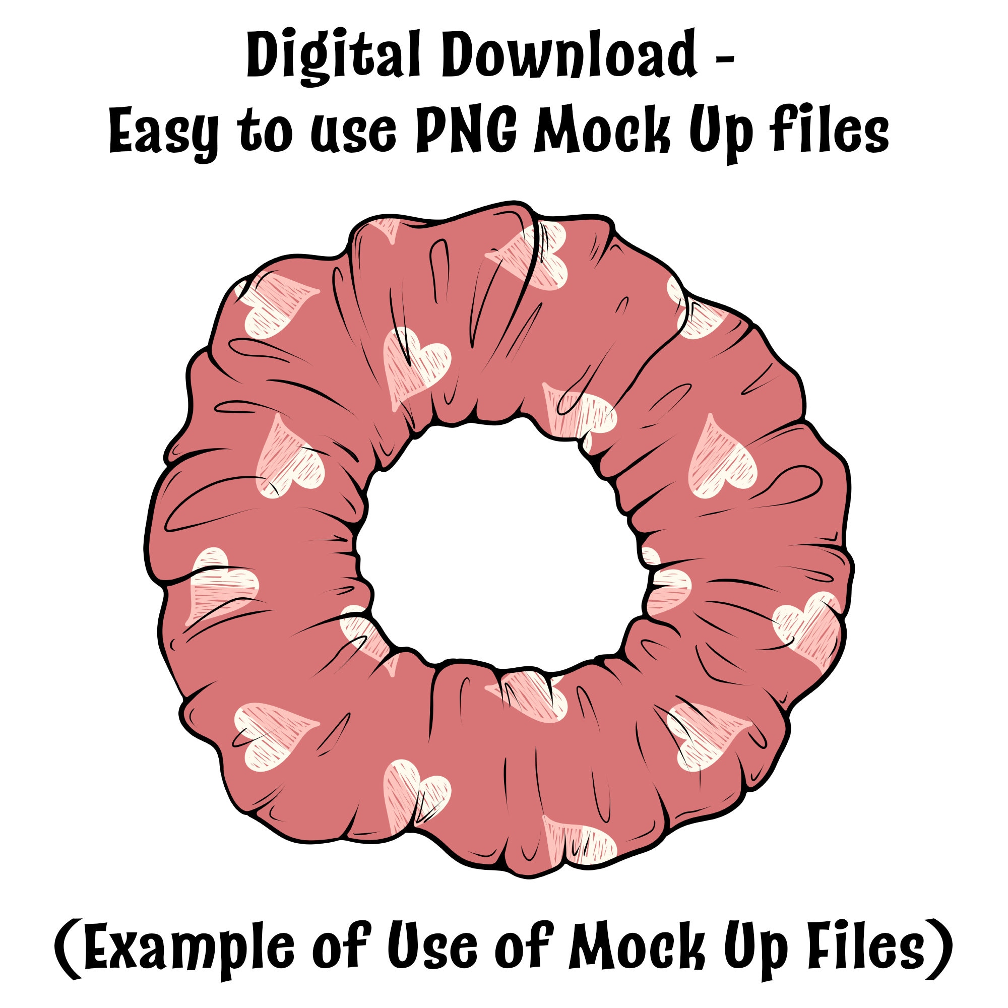 Scrunchie Mock Up, Digital Mockup Overlay PNG Files for Personal and ...