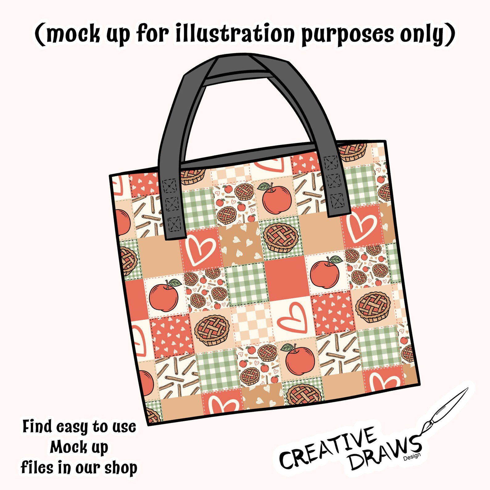 Apple Pie Patchwork Seamless Pattern, Fall Seamless File Digital ...