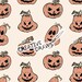 Halloween Pumpkin Seamless Pattern, Digital Repeat Pattern for Personal ...