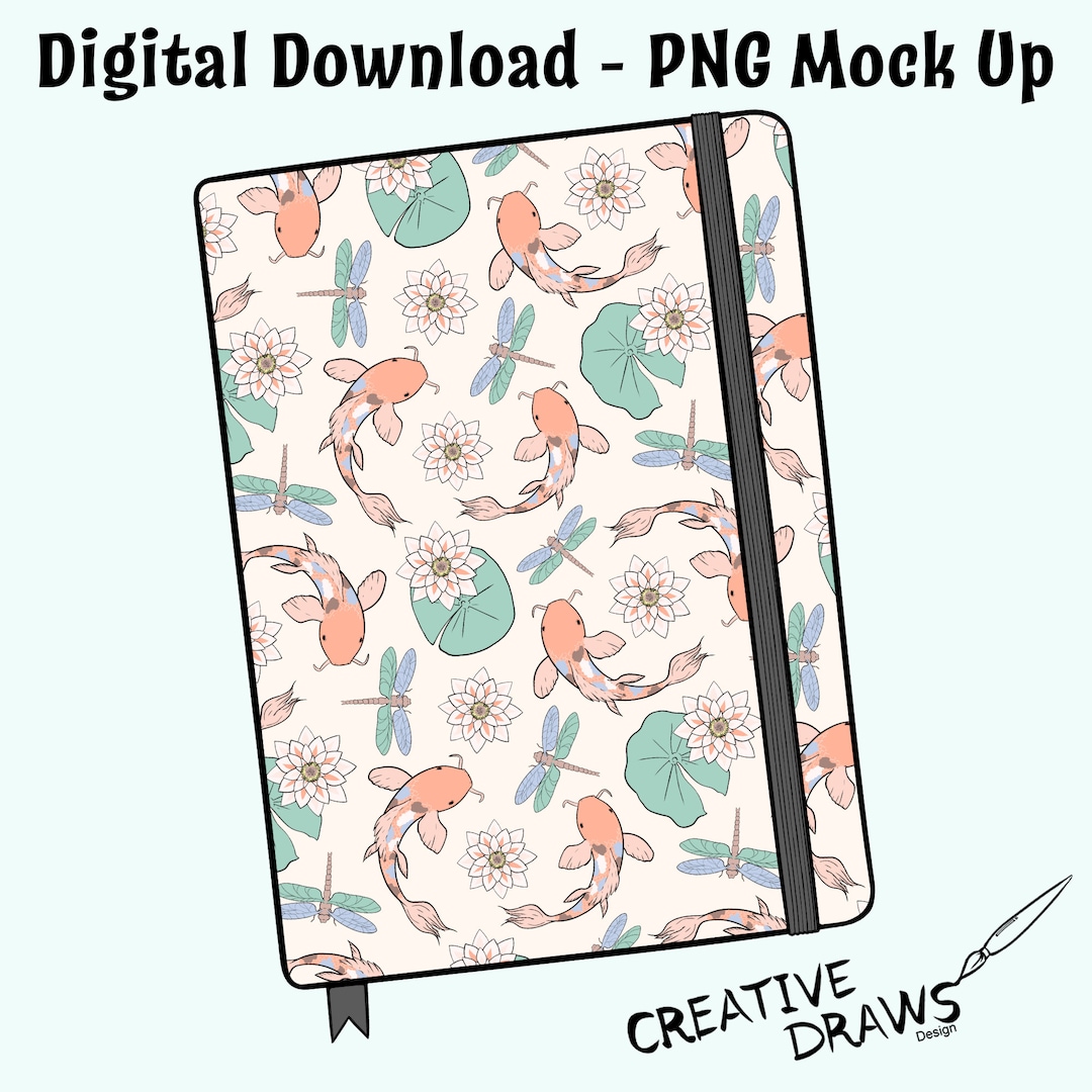 Notebook Cover Mock Up, Digital Mockup Overlay PNG Files for Personal ...