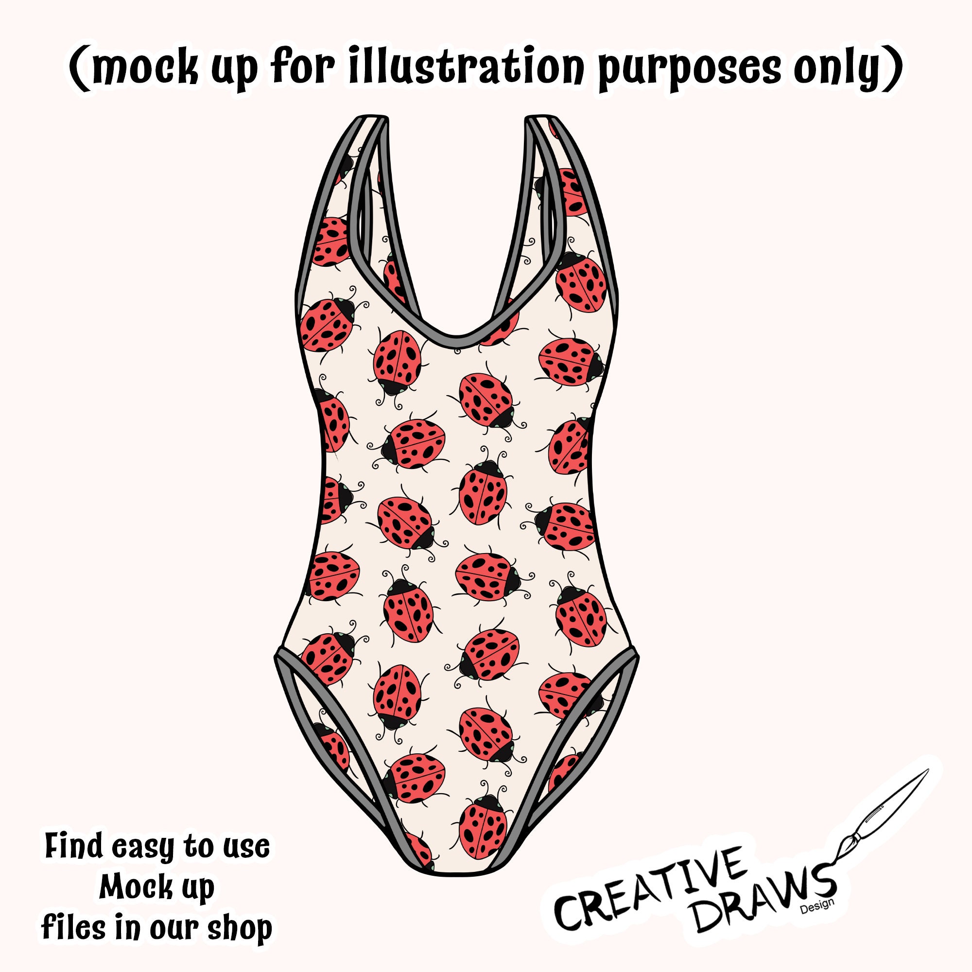 Ladybug Seamless Pattern, Digital Repeat Pattern for Personal and ...