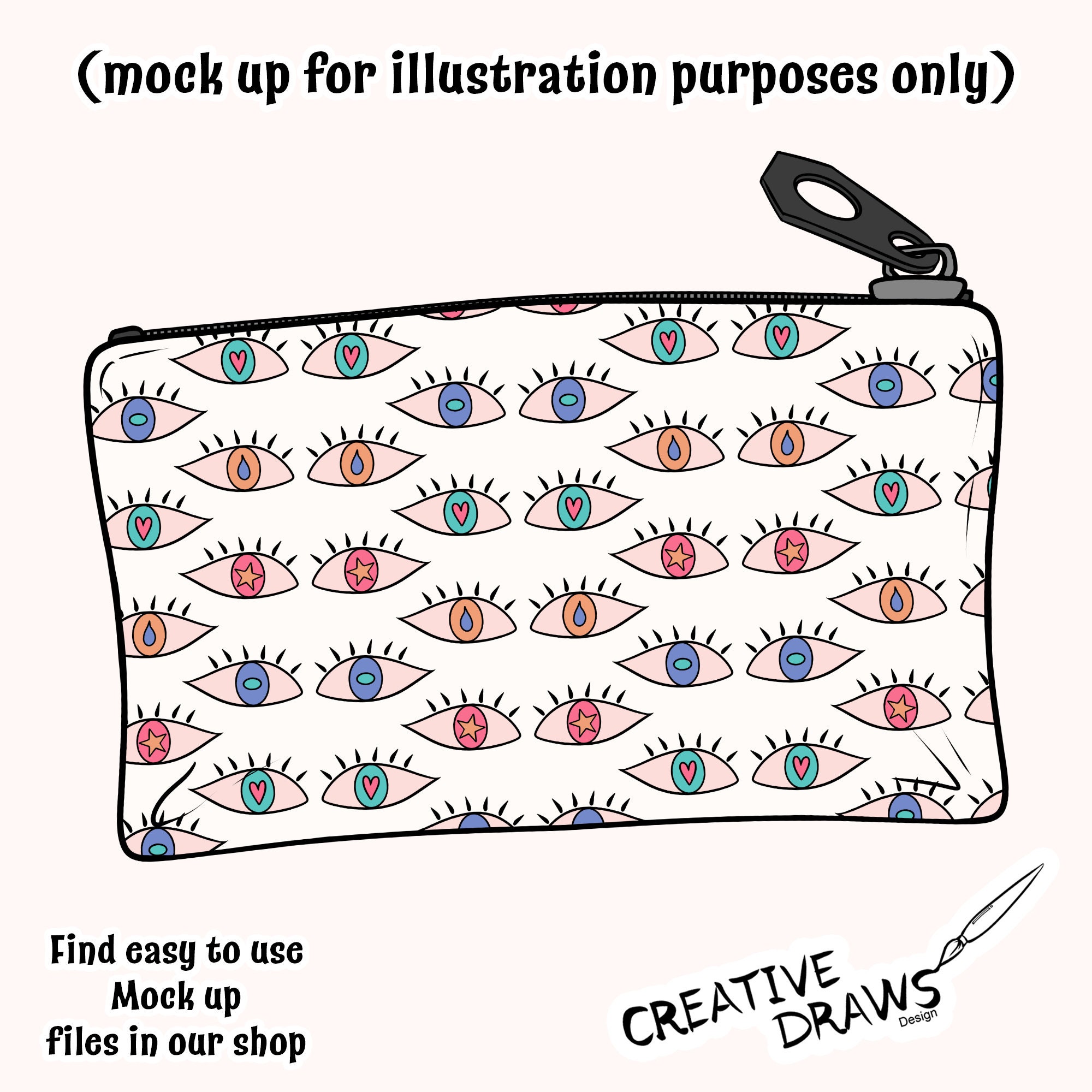 Groovy Eyes Seamless Pattern, Repeat Digital Paper Pattern for Personal ...