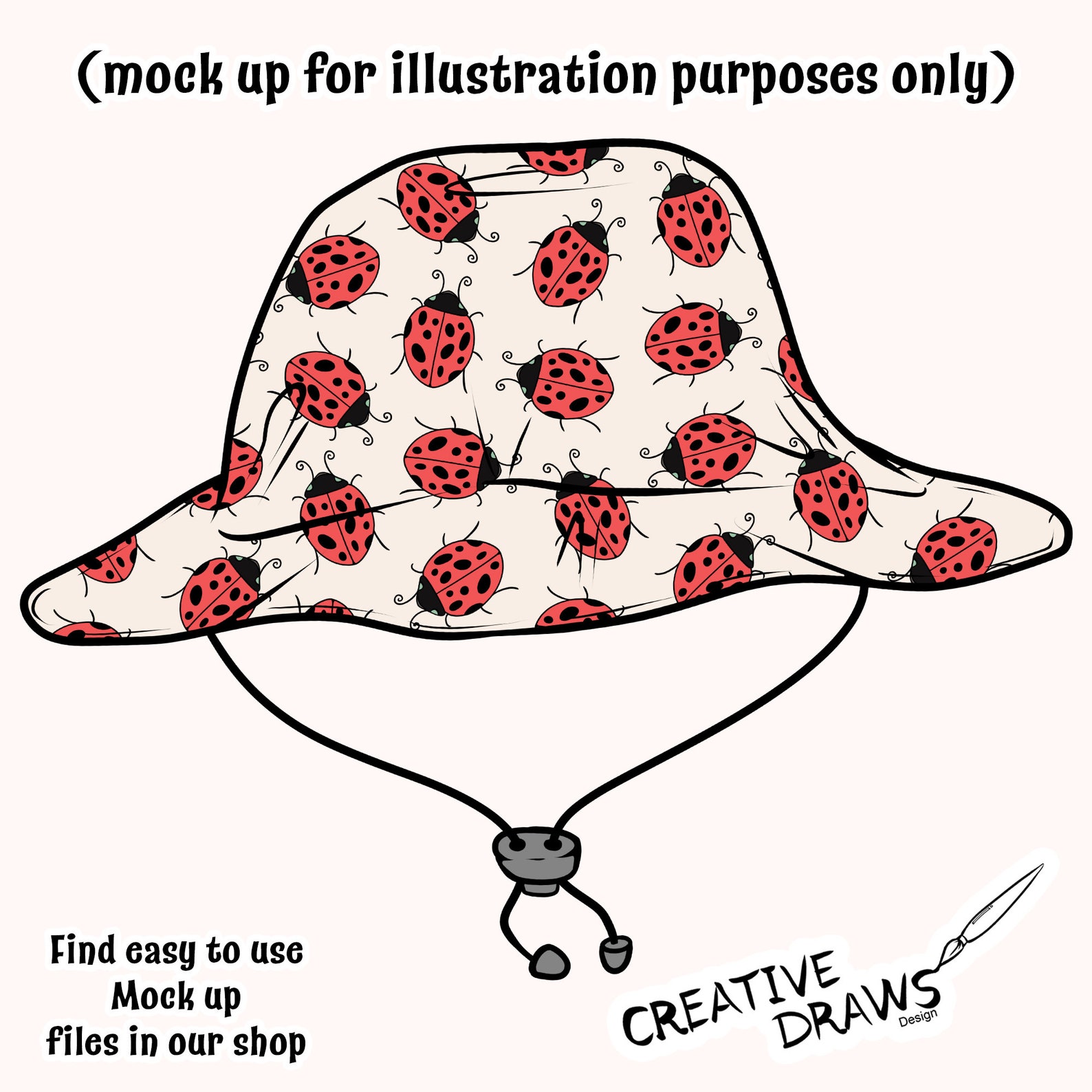 Ladybug Seamless Pattern, Digital Repeat Pattern for Personal and ...