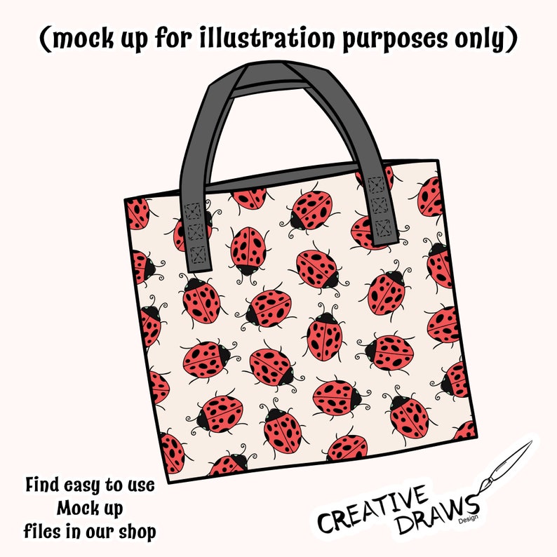 Ladybug Seamless Pattern Digital Repeat Pattern For Personal And