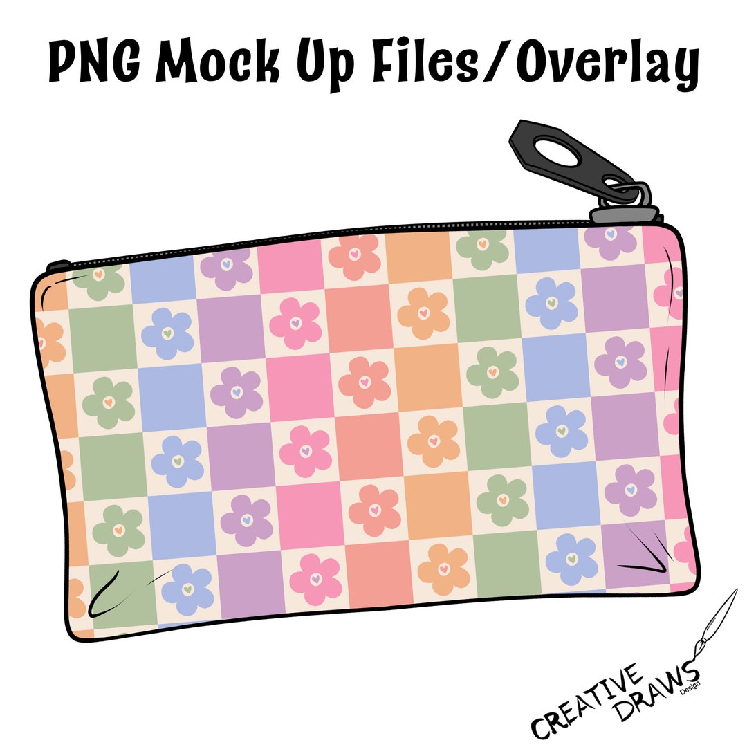 Zipper Pouch Mock Up, Bag Digital Mockup Overlay PNG File Digital - Etsy