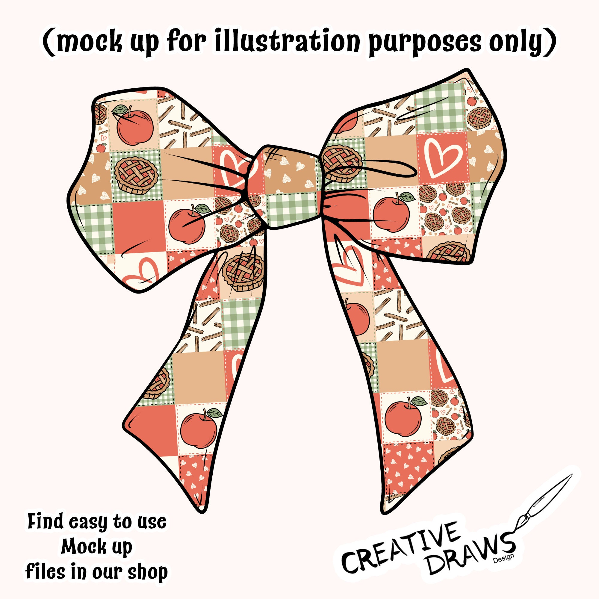 Apple Pie Patchwork Seamless Pattern, Fall Seamless File Digital ...