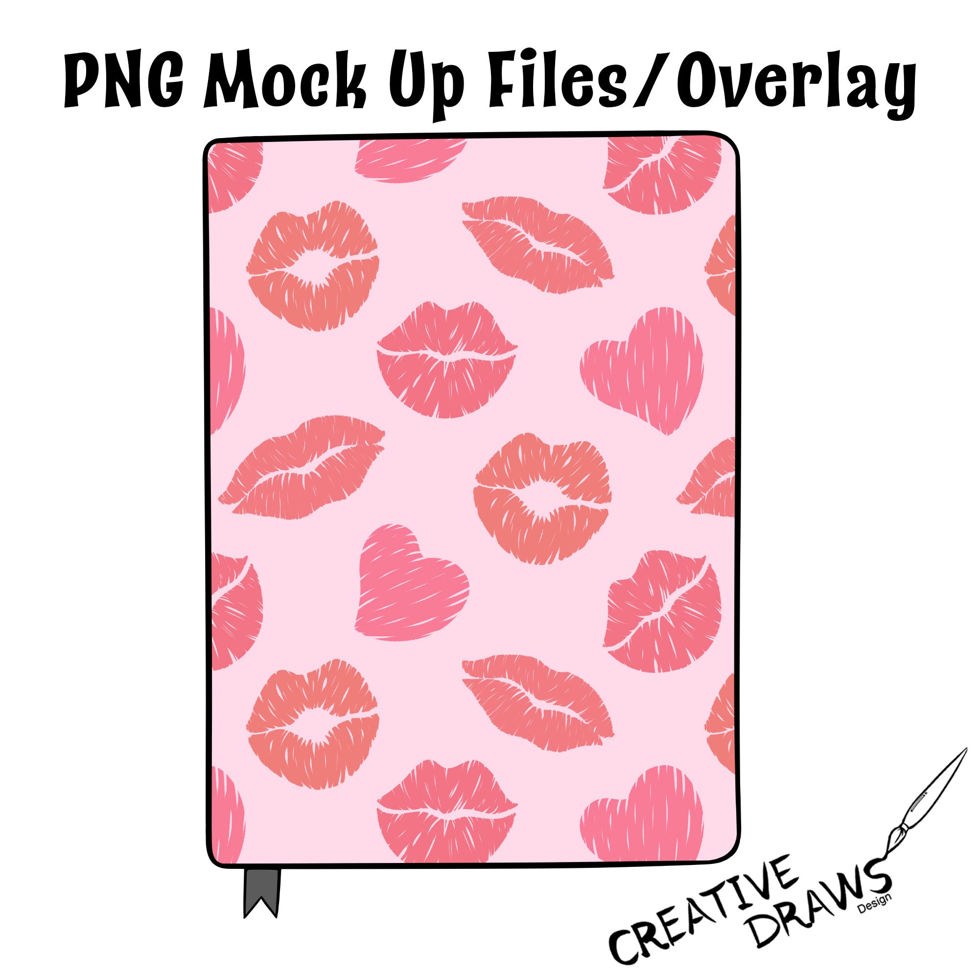 Notebook Cover Mock Up, Digital Mockup Overlay PNG Files for Personal ...