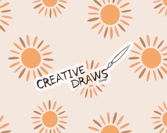 Retro Sun Seamless Pattern Art for Licensing, Groovy Summer Seamless ...