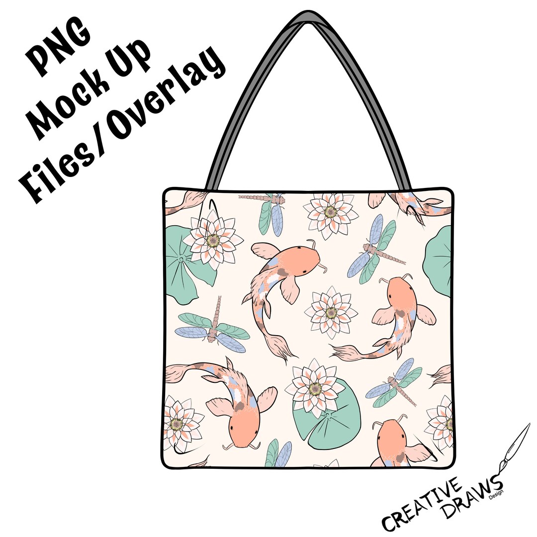 Tote Bag Mock Up, Digital Mockup Overlay PNG Files for Personal and ...