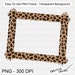 Leopard Print PNG Frame, Background Patch PNG Digital Sublimation for ...